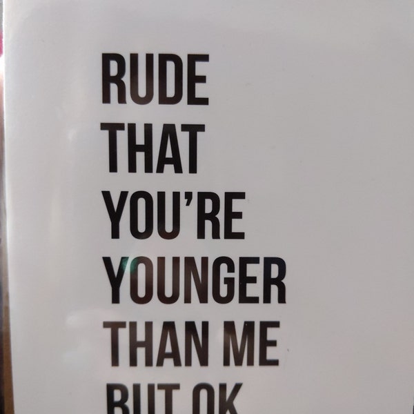 Rude but Ok Funny Birthday Card Girlfriend Birthday Card Boyfriend ...