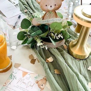 Beary First Birthday Banner Bear Decorations Bearly One Decorations ...