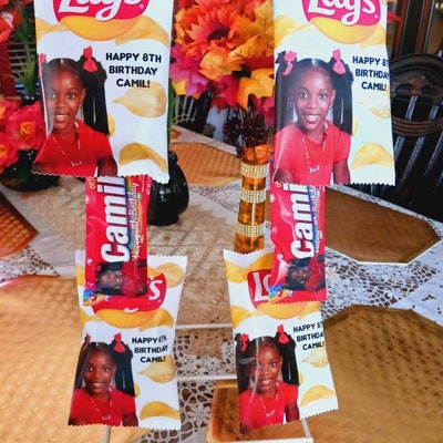 Custom Rainbow Candy Party Wraps Favors Printed Filled or Unfilled ...