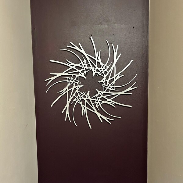 Life1 Metallic Gray Metal Irregular Wall Sculpture,unique Abstract Wall ...