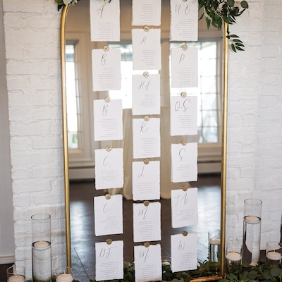 Seating Chart Circle Template Calligraphy Table Seating Chart - Etsy