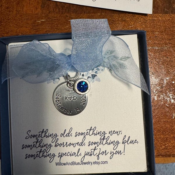 Something Blue for Bride, Engraved Bride Gift From Mom, Something Blue ...