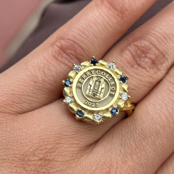 Personalized University Graduation Ring – Custom College Class Ring in ...