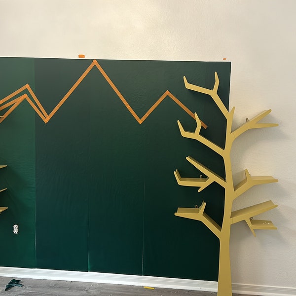 Tree Design Shelves for Books, Bookshelf Wall Art, Wooden Tree Shaped ...