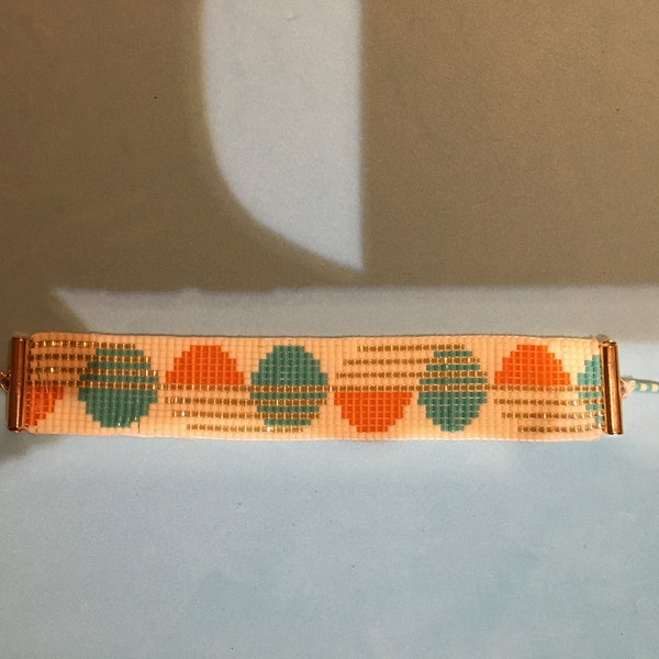 Loom Bracelet Pattern, Easy Bracelet Pattern, DIY Miyuki Delica, Loom ...