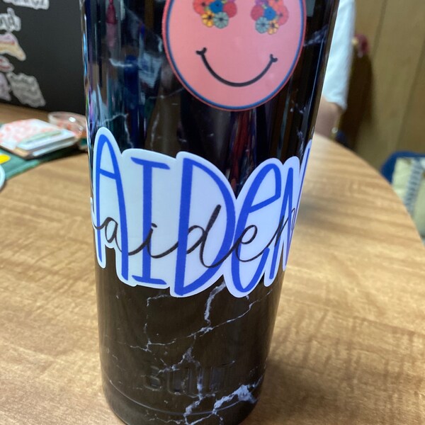 CUSTOM Name Stickers | Handlettered Name Stickers | Choose Your Name ...