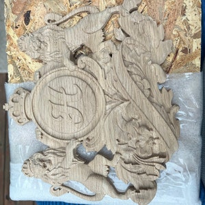 Ornate Wooden Scrollwork Applique for Home Decoration, Unpainted ...