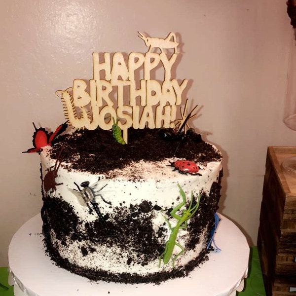 Custom Bug Birthday Cake Topper, Custom First Birthday Cake Topper ...