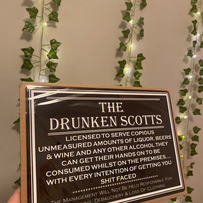 Personalised Licensee Aluminium Metal Sign Customised With Your Words ...