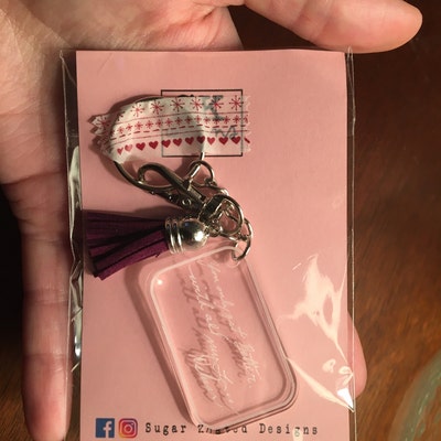 Engraved Handwritten Note Keychain, Clear Acrylic Keychain ...
