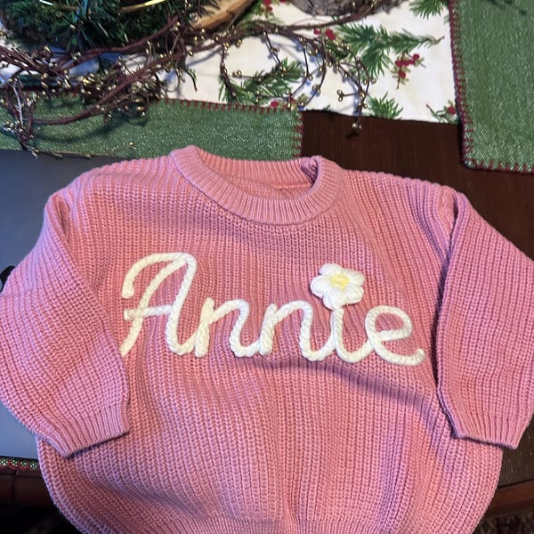 Custom Baby Name Jumpers, Personalized Baby Sweater With Hand ...