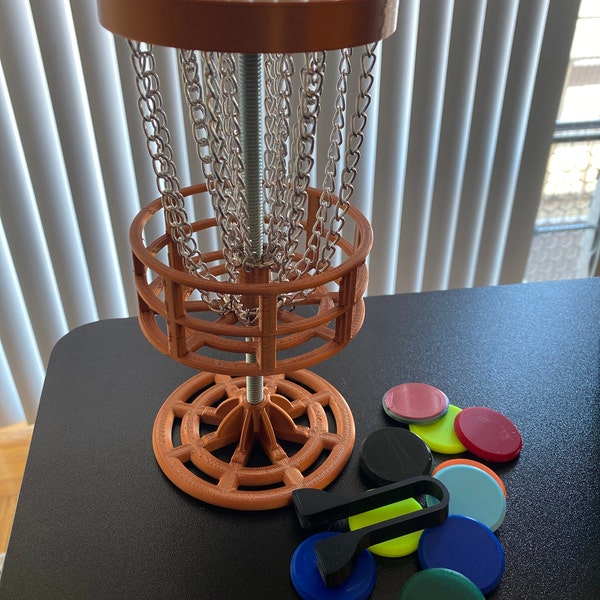 Mini Disc Golf Launcher & Tiny Disc Set. Color Mix. 3D Printed Toy ...