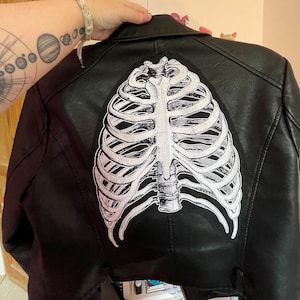 Rib Cage Back Patch Bones Patch Skeleton Back Patch Large - Etsy UK