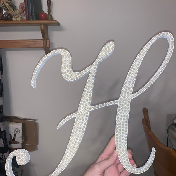 2 34 Wooden Letter h Nursery, Kids Room, Vine Monogram Font, Wedding ...