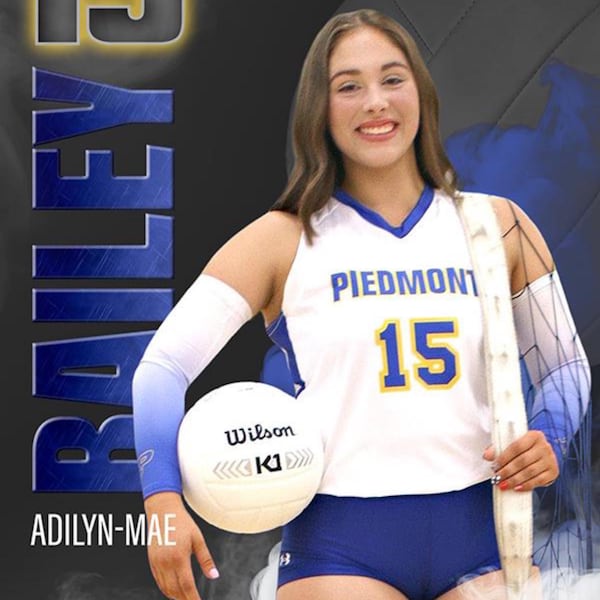 Custom-printed Vinyl Volleyball Banner, Weatherproof High School Senior ...