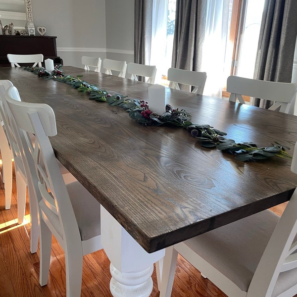 ASH Farmhouse Table, Rustic Farm Table, Hardwood Table, Ash Farm Table ...