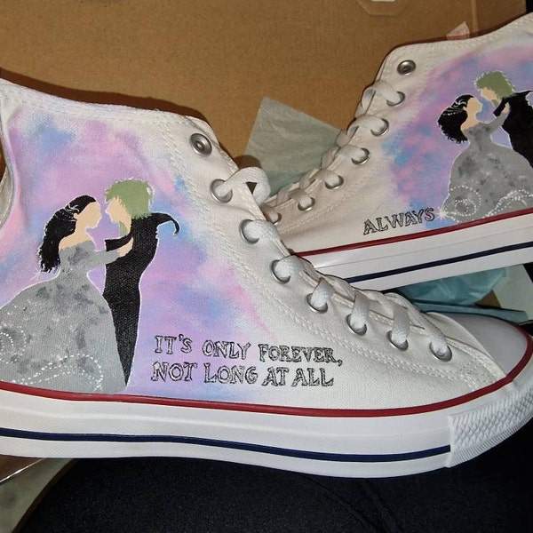Custom Hand Painted Shoes With Toy Story Aliens Themed Converse High ...