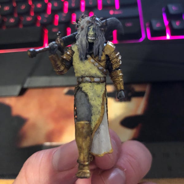Beast Knight Miniature Leonin Knight Inspired by Elden Ring 3D Printed ...