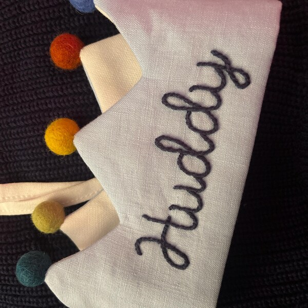 Number and Star Custom Linen Crown for Kids & Children's Birthday ...