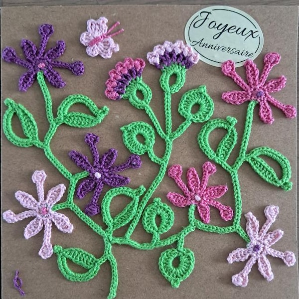 SET Irish Crochet Flower Leaf PATTERN Ireland Lace Motifs - Easy ...
