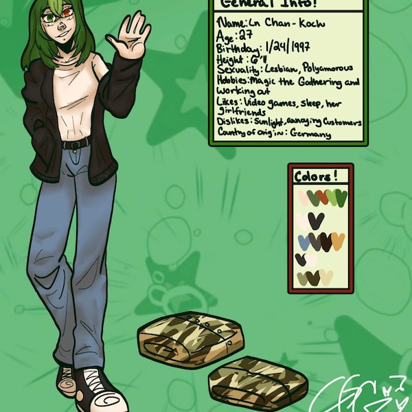Custom Oc Reference Sheet Information! - Etsy