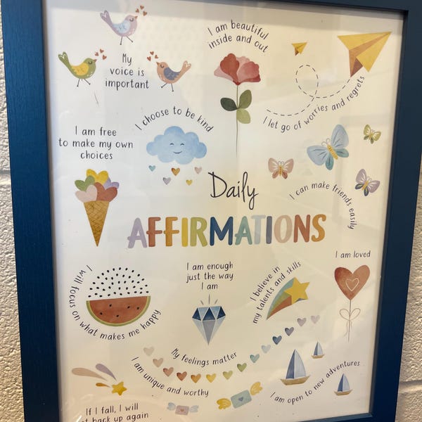 Positive Affirmation Poster, Therapy Office Decor, Mental Health ...