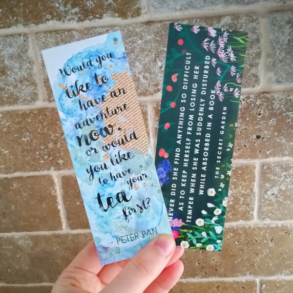 The Secret Garden Bookmark - "absorbed in a Book" - Funny Bookmark ...