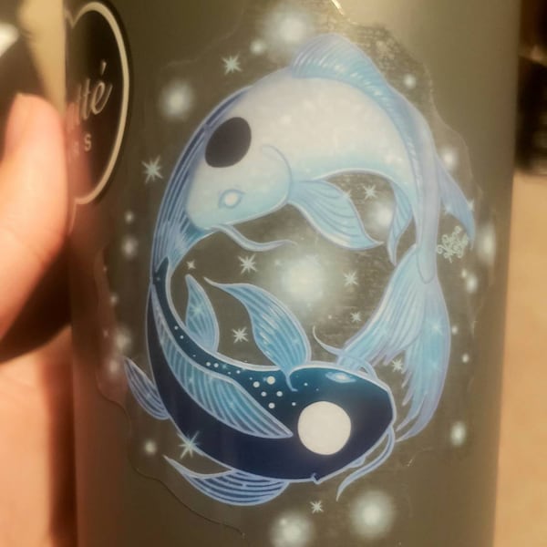 Yin Yang Koi Fish CLEAR Vinyl Sticker || ATLA || Waterproof - Etsy