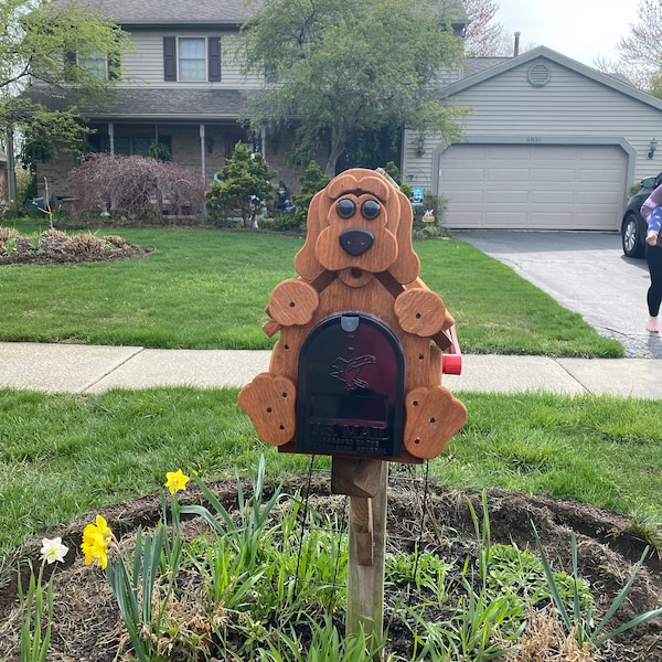 Dog Mailbox Amish Handmade Wooden Metal Insert USPS Approved - Etsy