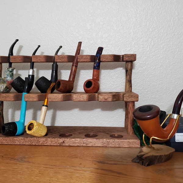 Solid Oak Pipe Display Stand - Etsy