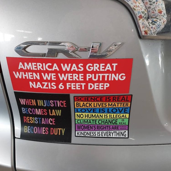Anti Nazi Fascists Car Magnet Election Political Democrat Women's ...
