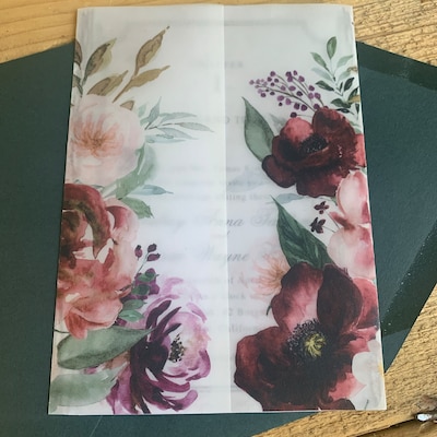 Beach Wedding Invitation Vellum Jacket Seashell Vellum Wrap for 5x7 ...