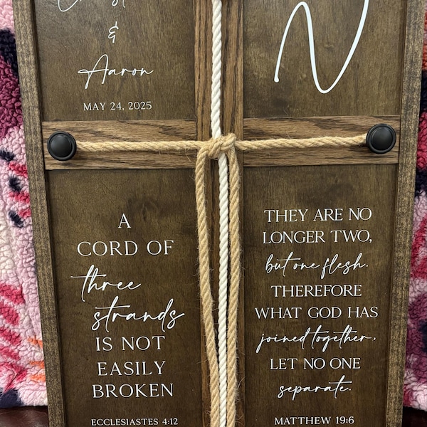 Custom Trinity Braid for Unity Ceremony, Personalized Wedding Rustic ...