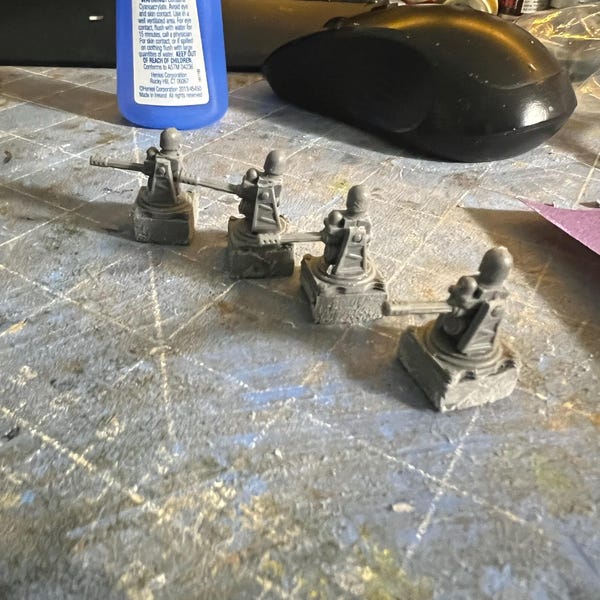 Turret Set 1 - Green Miniatures Real Edge Cyberpunk Models Shadowrun ...