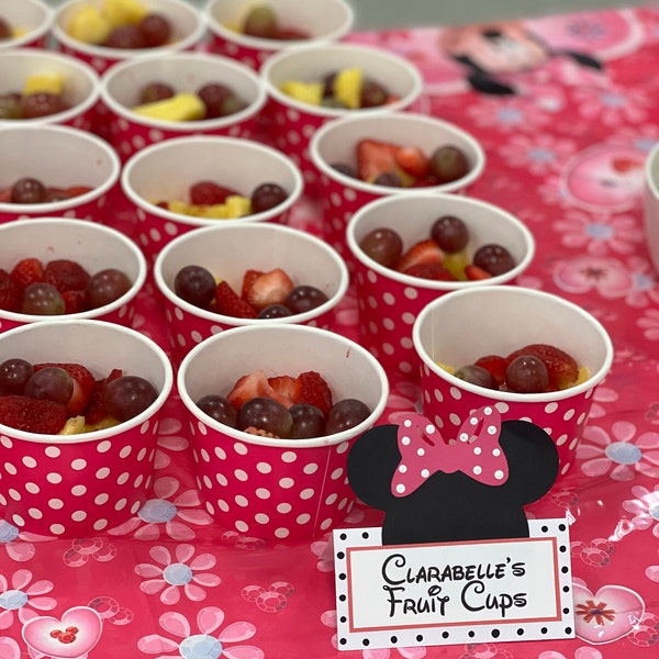 Minnie Mouse Food Signs-set of 8 - Etsy