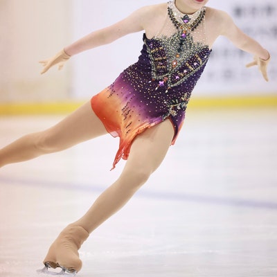 Black Silver and Gray Figure Skating Ice Dance Dress, Custom ...