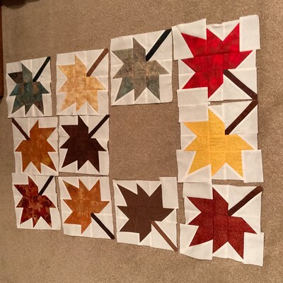 Maple Leaf Block PDF Pattern - Etsy