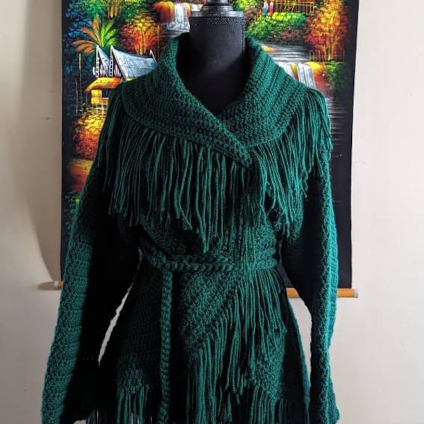 CROCHET PATTERN, Diamond Cardigan, Boho Cardigan, Crochet Cardigan ...