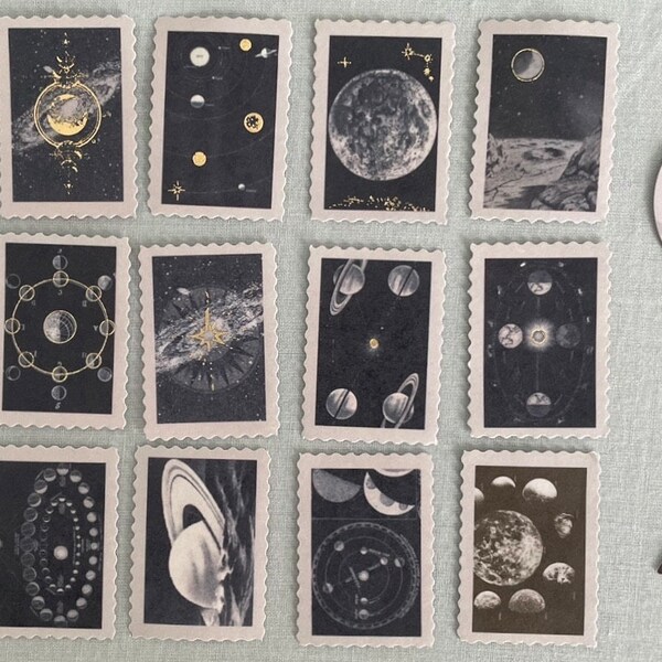 Golden Accents Space Planner Stickers, Galaxy Planet Journalling ...