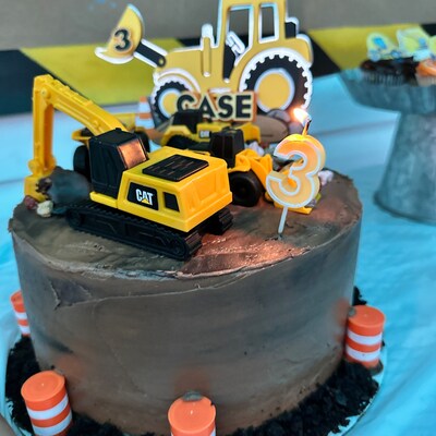 Front Loader Cake Topper, Construction Birthday Party, Boy Party, - Etsy