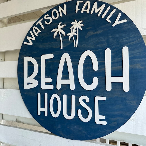 Personalized Beach House Sign, Beach Sign, Beach House Decor, Lake ...