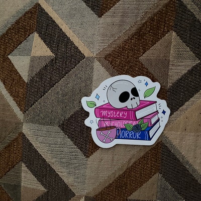 Morally Grey Book Stack Vinyl Decal Sticker Bookish Stickers Reading ...