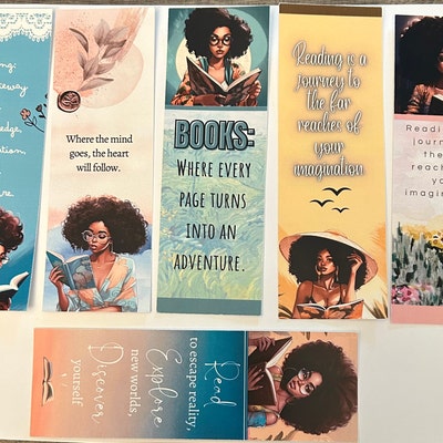 Black Girl Bookmarks, Printable Black Women Bookmarks, Black Girl Book ...