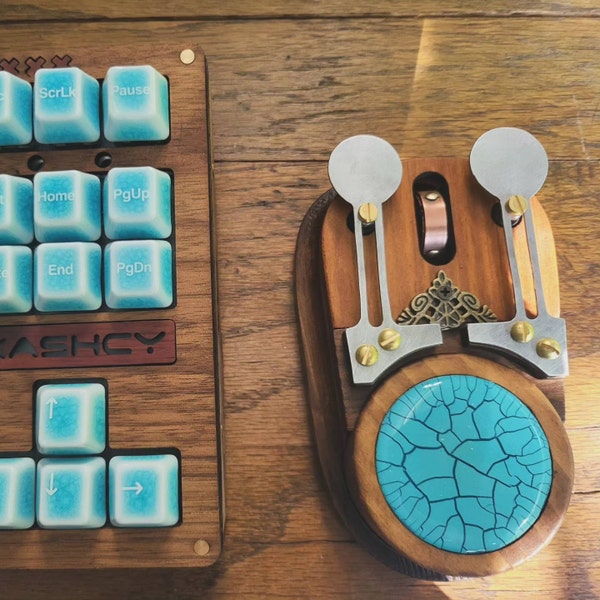 Set of Steampunk neo-victorian, Antique Look Mechanical Keyboard With ...