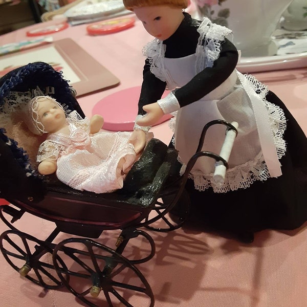 Dollhouse Miniature Porcelain Maid Doll - Etsy
