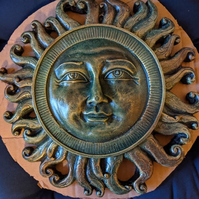 Celestial Sun Sculpture Wall Plaque Home Garden Decor - Etsy