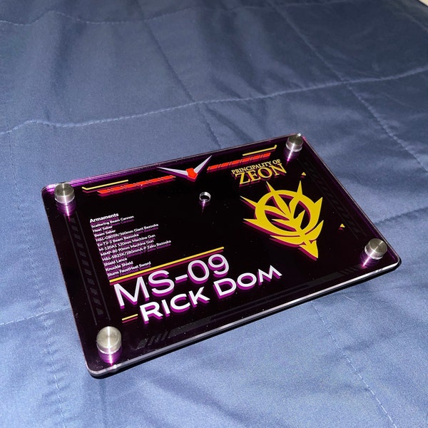 Premium Large Gunpla Acrylic Display Base With Standoffs | 1/100 and 1/ ...