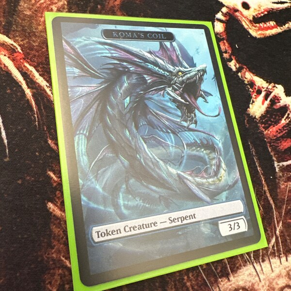 Mtg Koma's Coil 3/3 Double Sided Token Alternative Art - EDH, Commander ...
