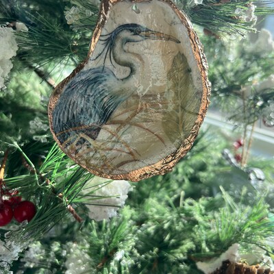 Hummingbird Ornament. Hummingbird Christmas Ornament. Oyster Shell ...