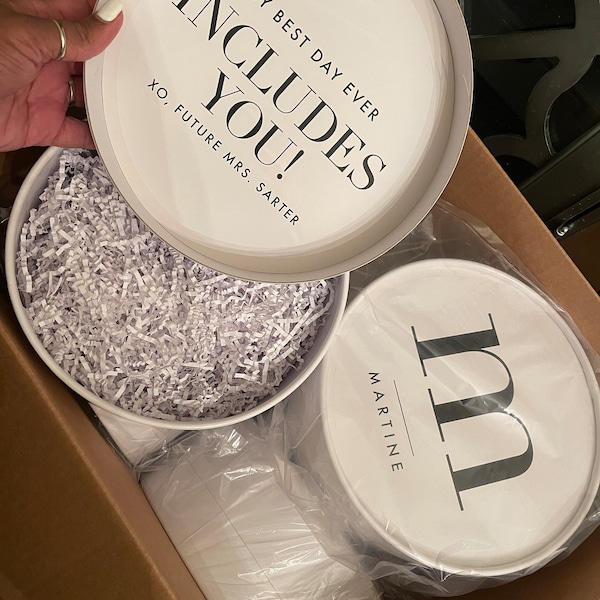 Custom Gift Box - White Confetti Box - Round White Hat Box - Custom ...